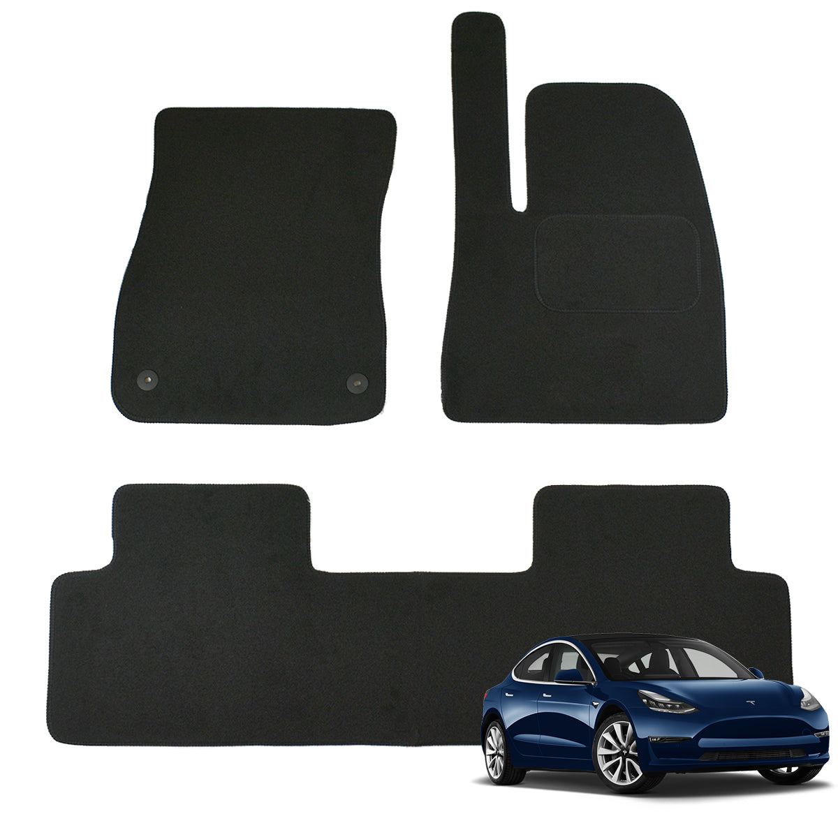 Tesla Model 3 Car Mats UK 2017-Onwards - Connected Essentials